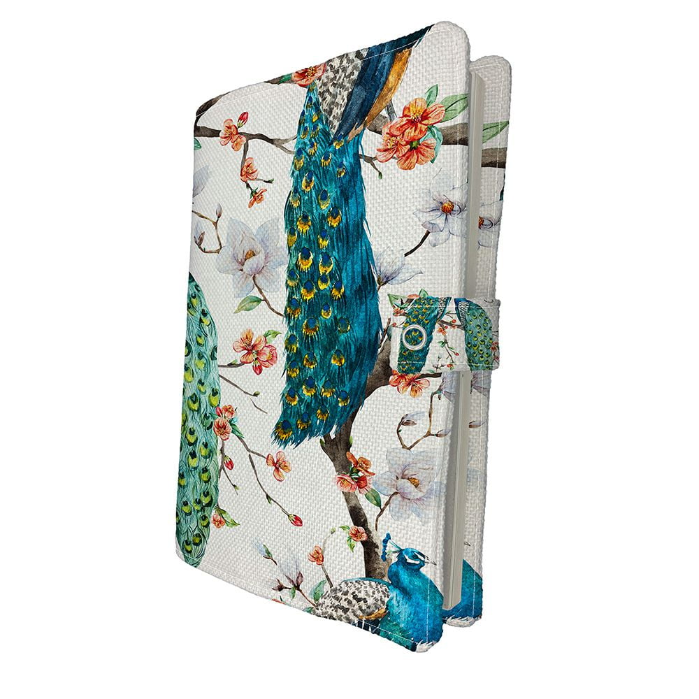 ECZJNT Peacock Cherry Trees White Magnolia Flowers Sakura Book Cover ...