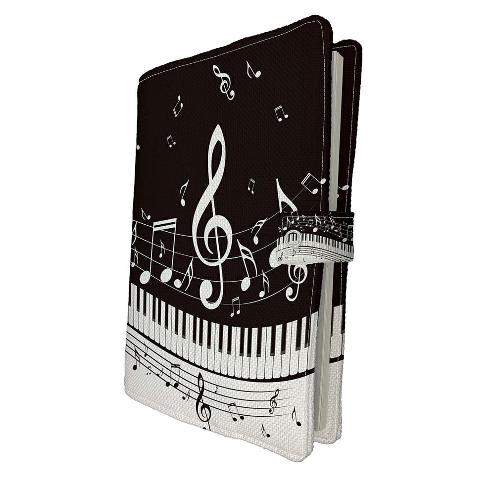 ECZJNT Piano Keys With Musical Notes Book Cover Book Protector Book ...