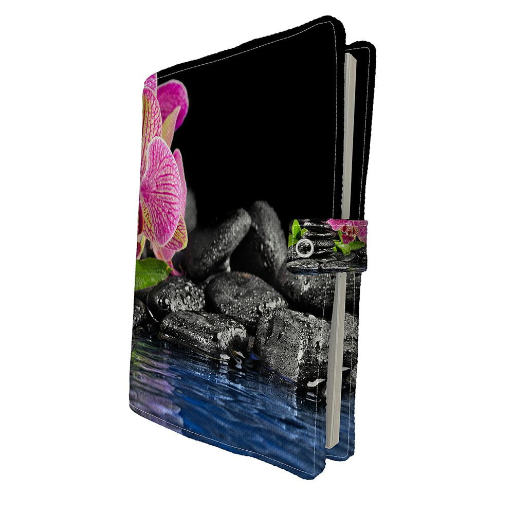 ECZJNT Pink Orchid And And Stones In The Water Book Cover Book ...