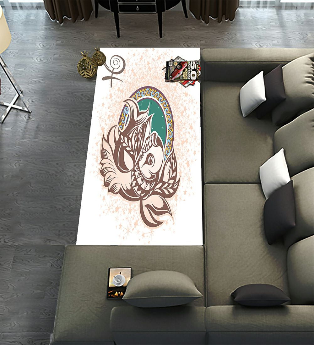 ECZJNT Pisces Zodiac Sign Runner Rug 1.3 x 7ft Long Area Rug Carpet for ...