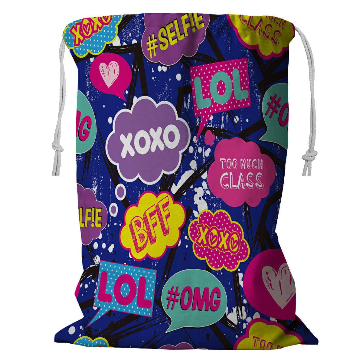 ECZJNT Pop art comicspeech bubbles Storage Basket Laundry Bag with ...