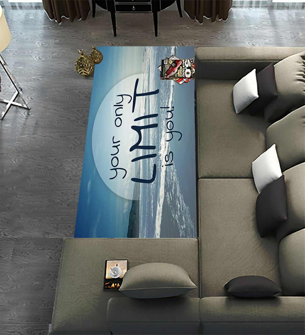 ECZJNT Quote On Blurred Runner Rug 2.6 x 7ft Long Area Rug Carpet for ...