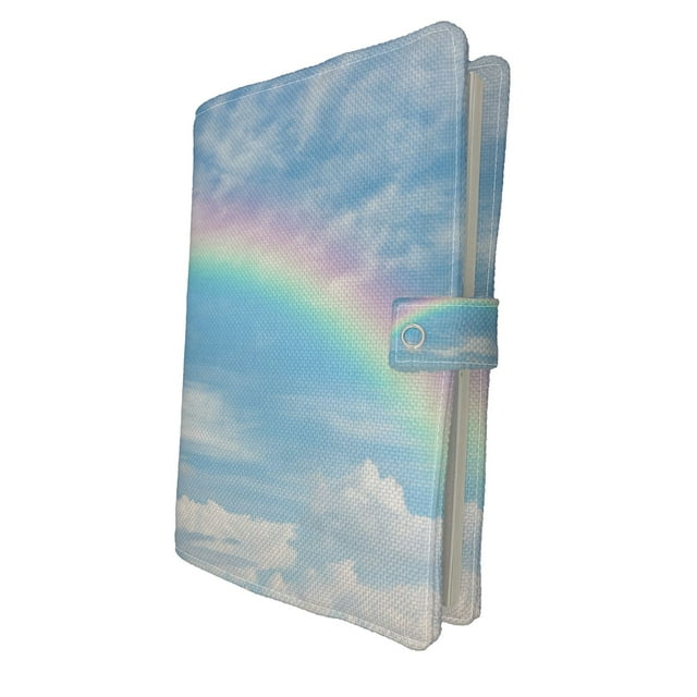 ECZJNT Rainbow Across Blue Sky Book Cover Book Protector Book Sleeve ...