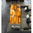 ECZJNT Retro Donut Shape Brown Orange Runner Rug 4 x 10ft Long Area Rug ...