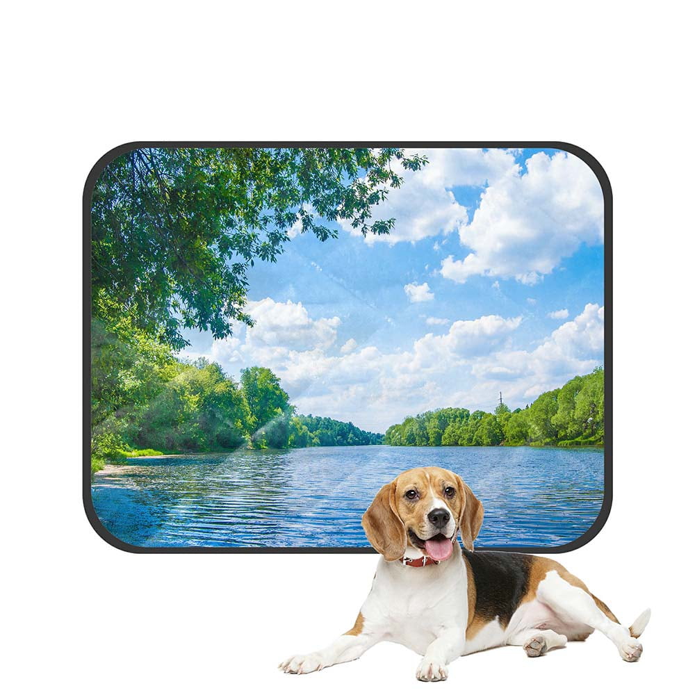 ECZJNT River Lune Landscape Green Trees Clouds In Blue Sky Pet Dog Cat ...