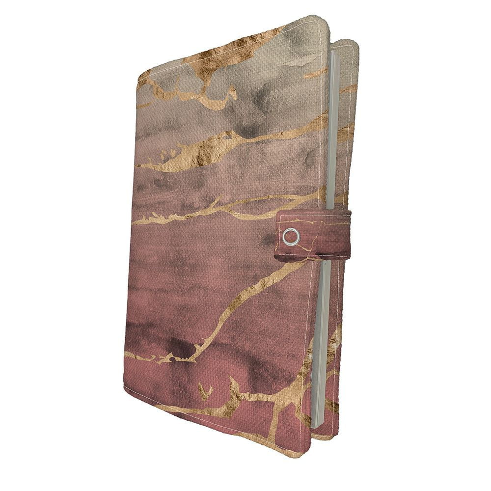 ECZJNT Rose Gold Metallic Marble Book Cover Book Protector Book Sleeve ...