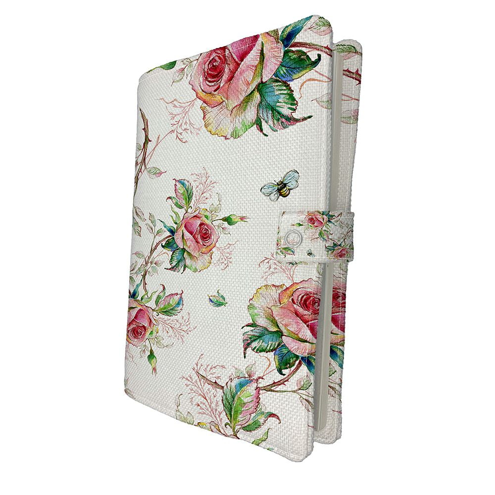 ECZJNT Rose Pattern Bumble Bee Book Cover Book Protector Book Sleeve ...