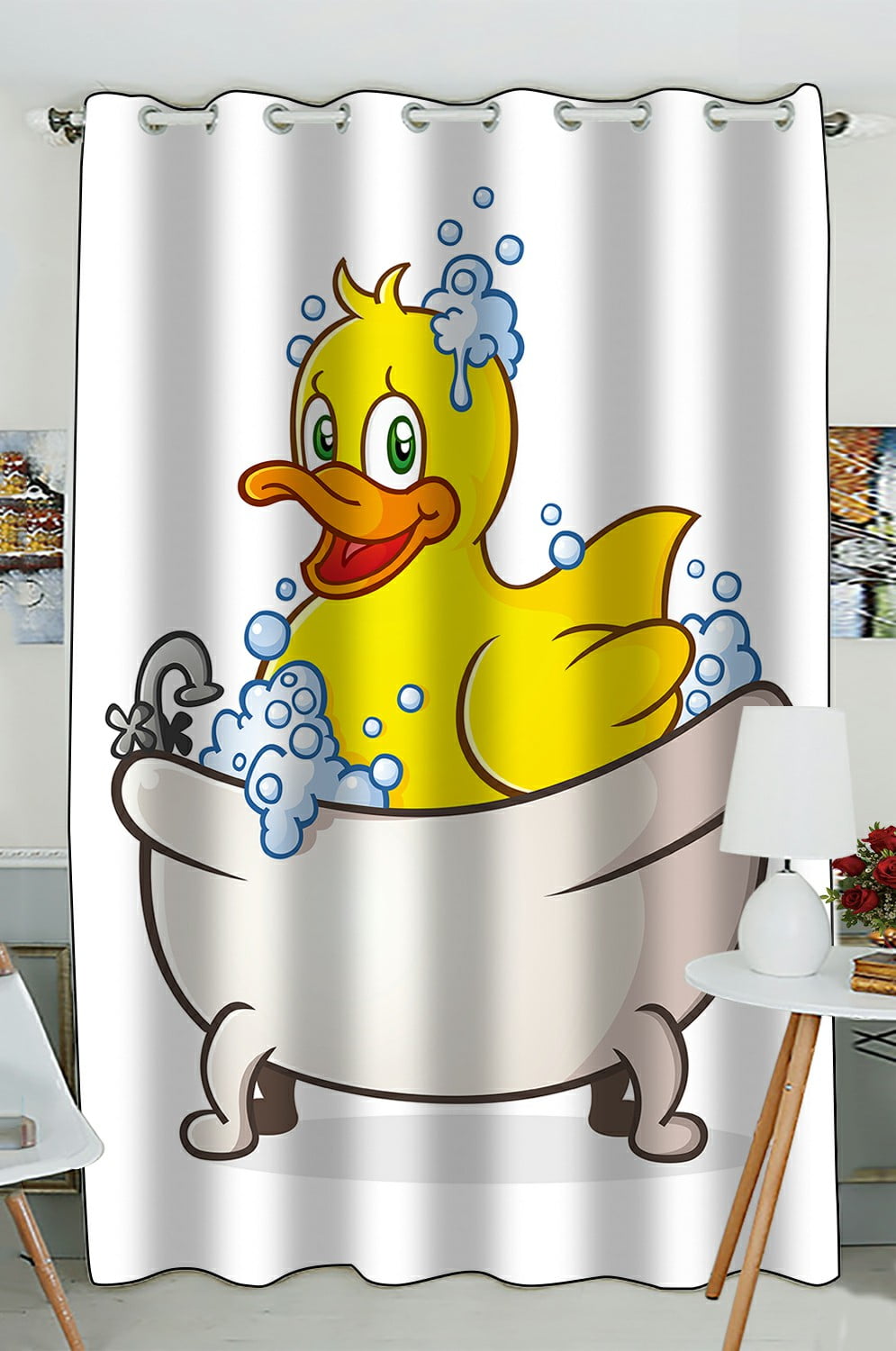 ECZJNT Rubber Duck Bubble Bath Blackout Window Curtain Drapery Panels ...