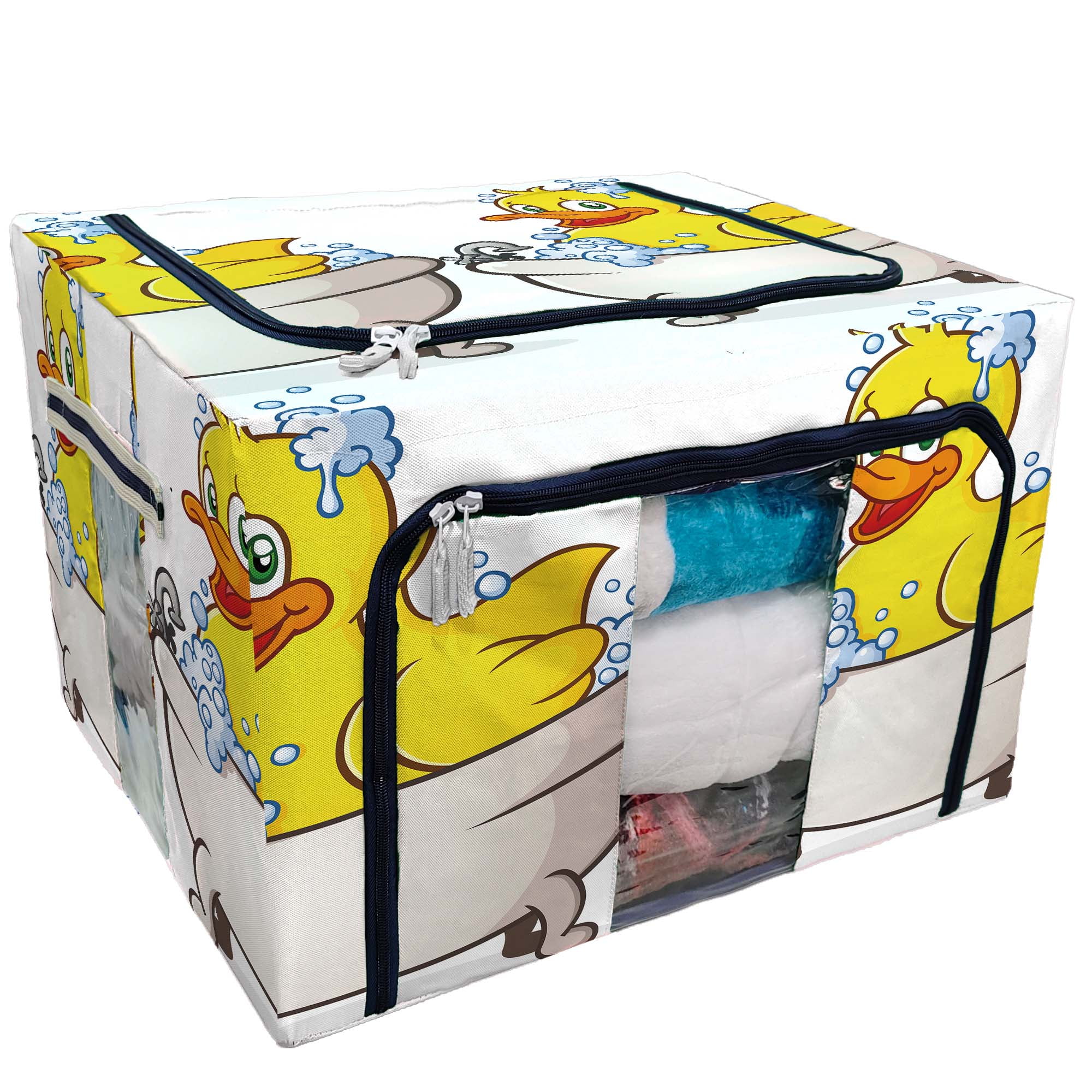 ECZJNT Rubber Duck Bubble Bath Storage Bag Clear Window Storage Bins ...