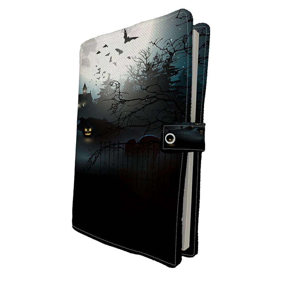 ECZJNT Scary Old Graveyard Church Woods Book Cover Book Protector Book ...