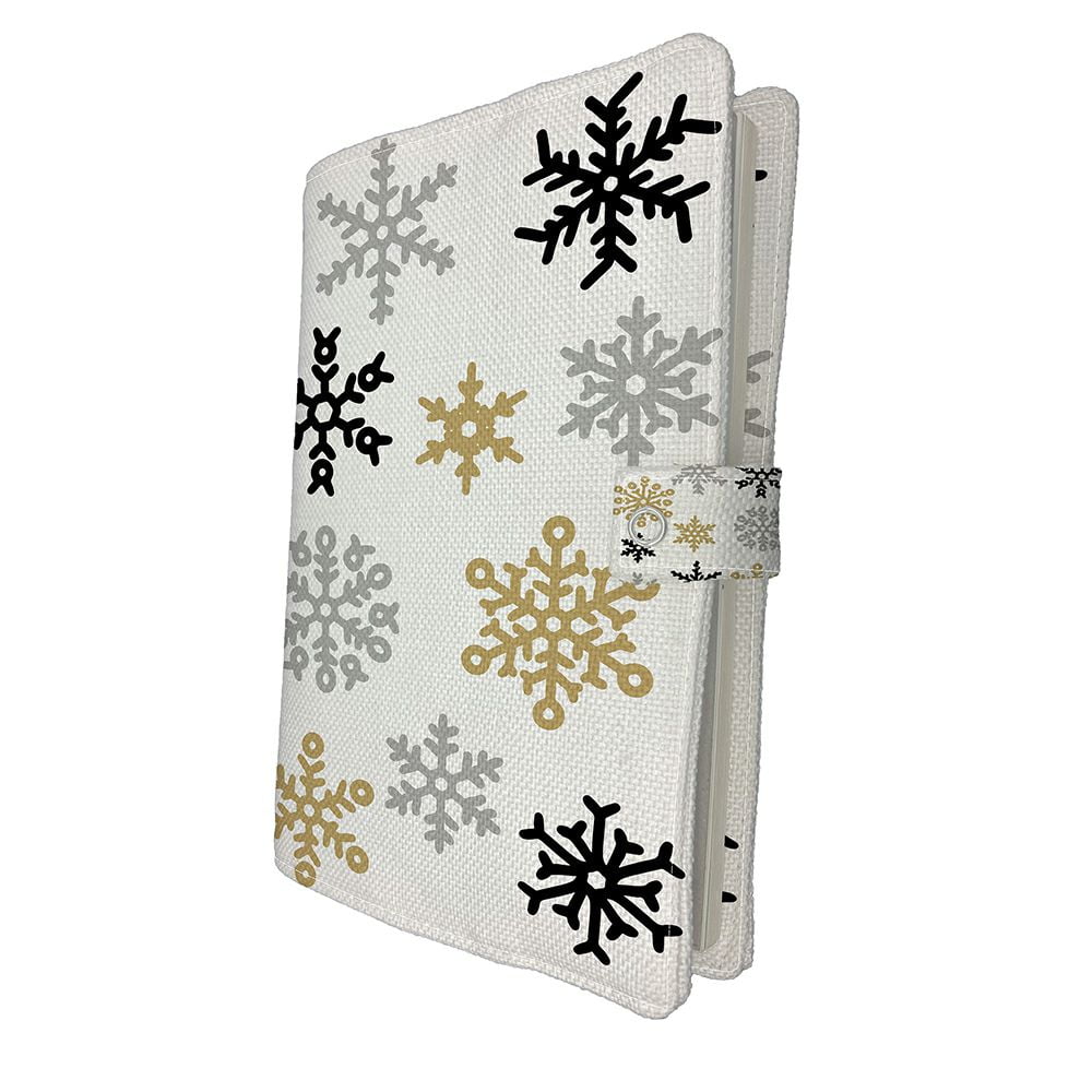 ECZJNT Set Of Gold And Silver Snowflakes Book Cover Book Protector Book ...
