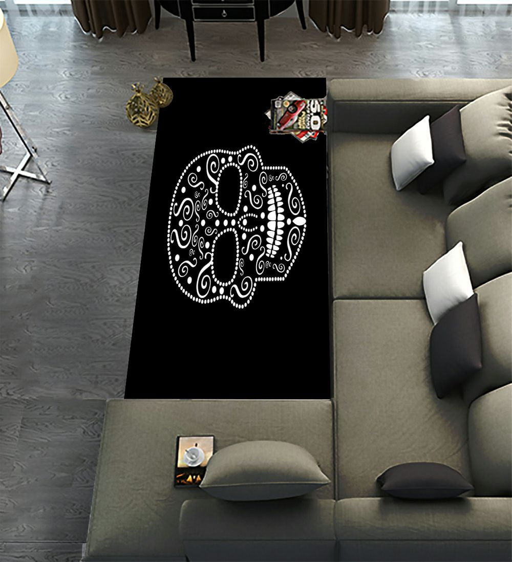 ECZJNT Skull Runner Rug 2.6 x 10ft Long Area Rug Carpet for Hallway ...