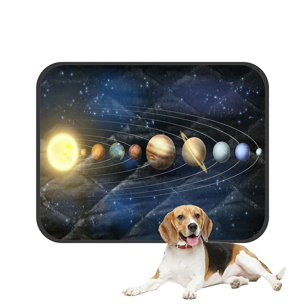 ECZJNT Solar System Planets Orbit Sun Labels Pet Dog Cat Bed Pee Pads ...
