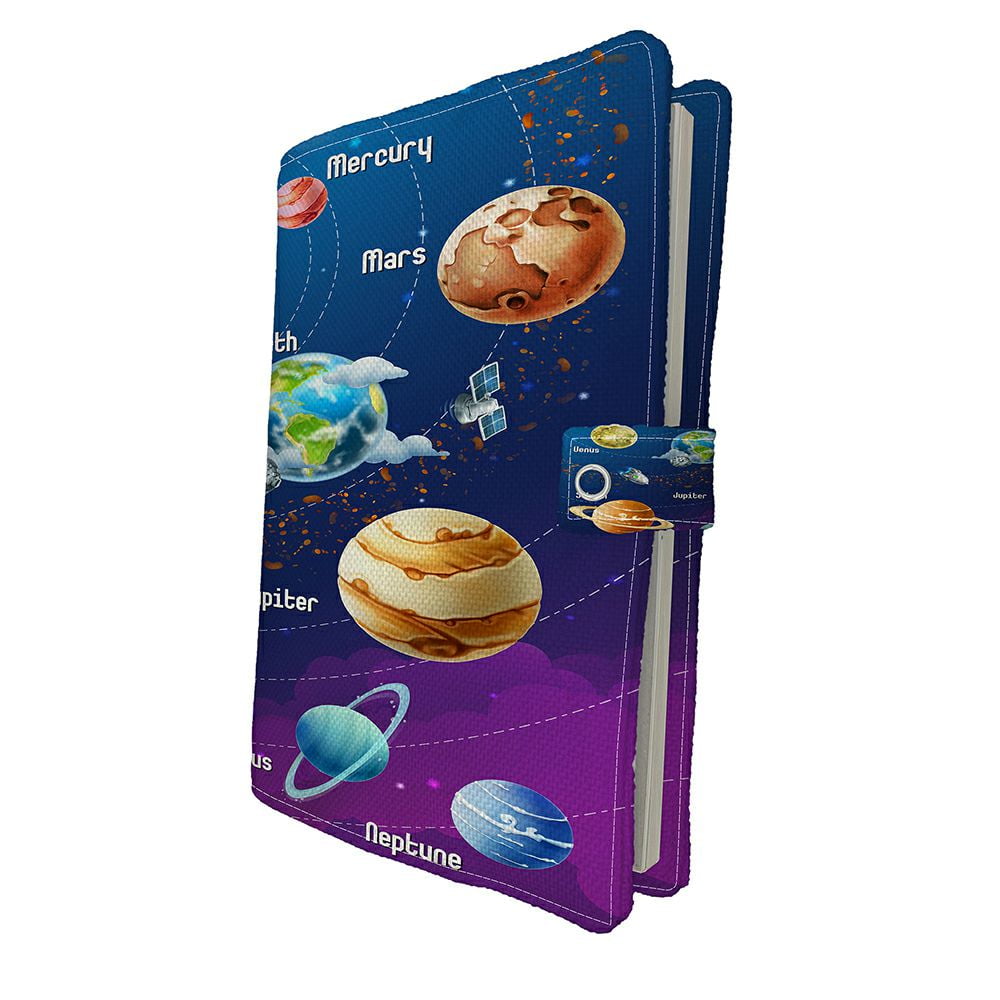 ECZJNT Solar System Planets Vertical Book Cover Book Protector Book ...