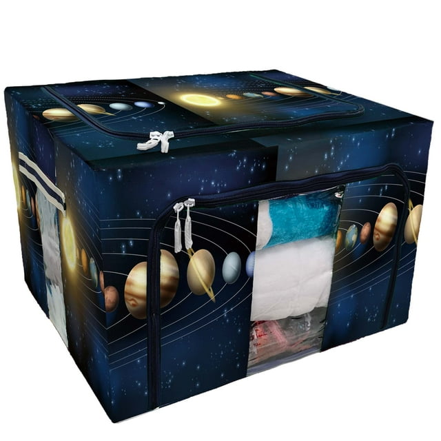 ECZJNT Solar system planets orbit sun labels Storage Bag Clear Window ...