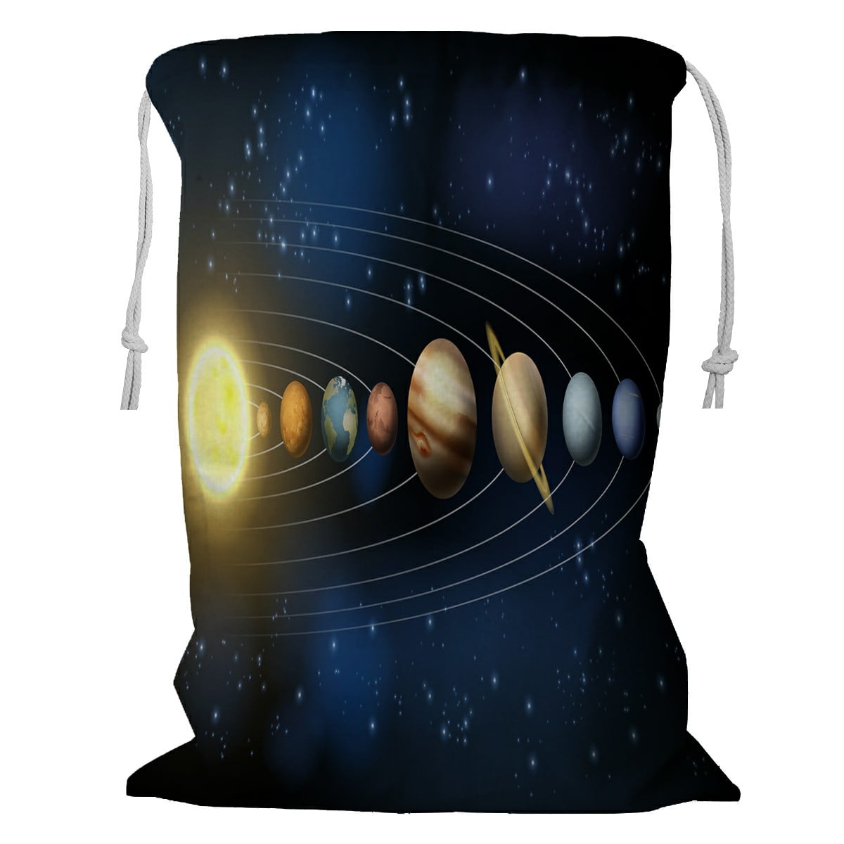 ECZJNT Solar system planets orbit sun labels Storage Basket Laundry Bag ...