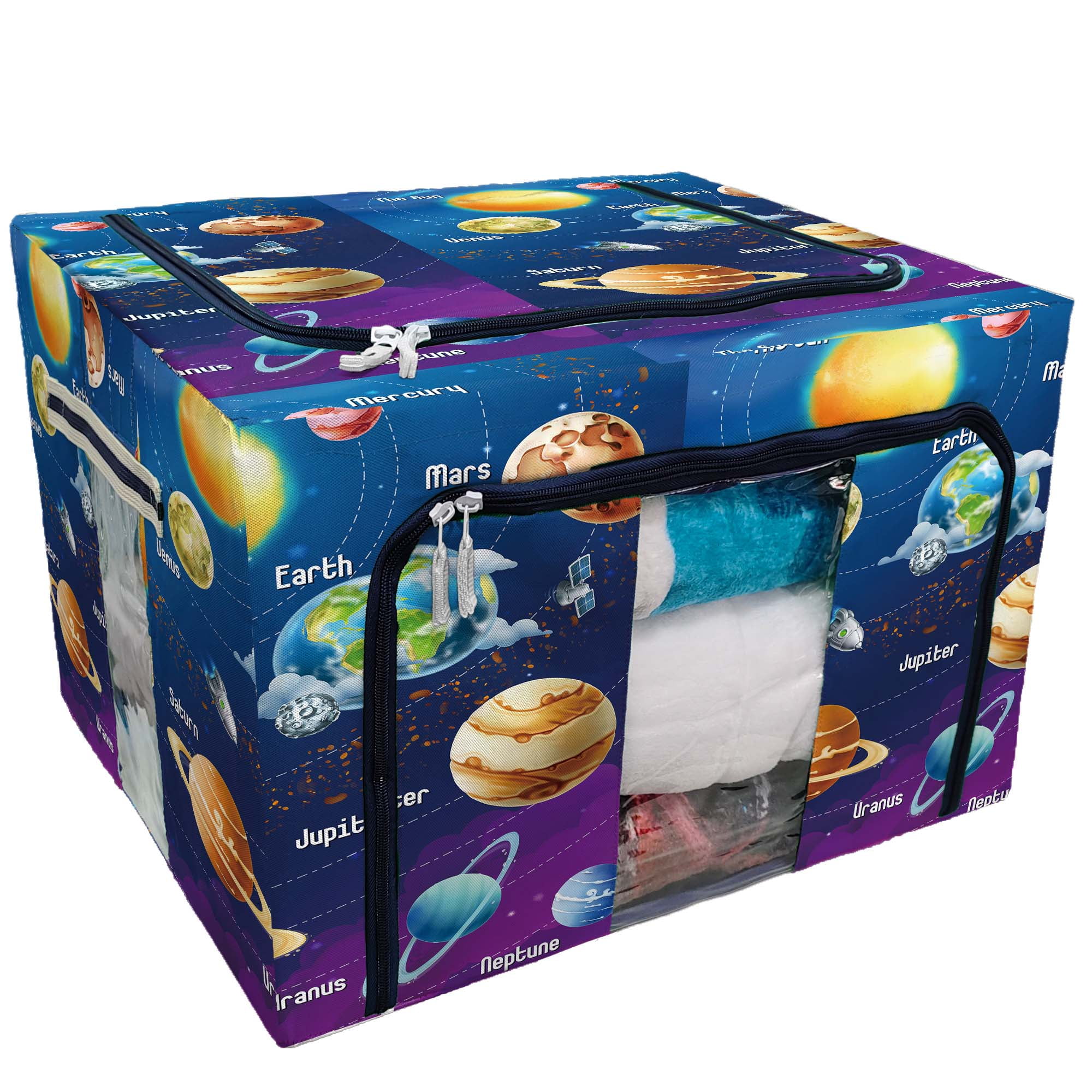 ECZJNT Solar system planets vertical Storage Bag Clear Window Storage ...