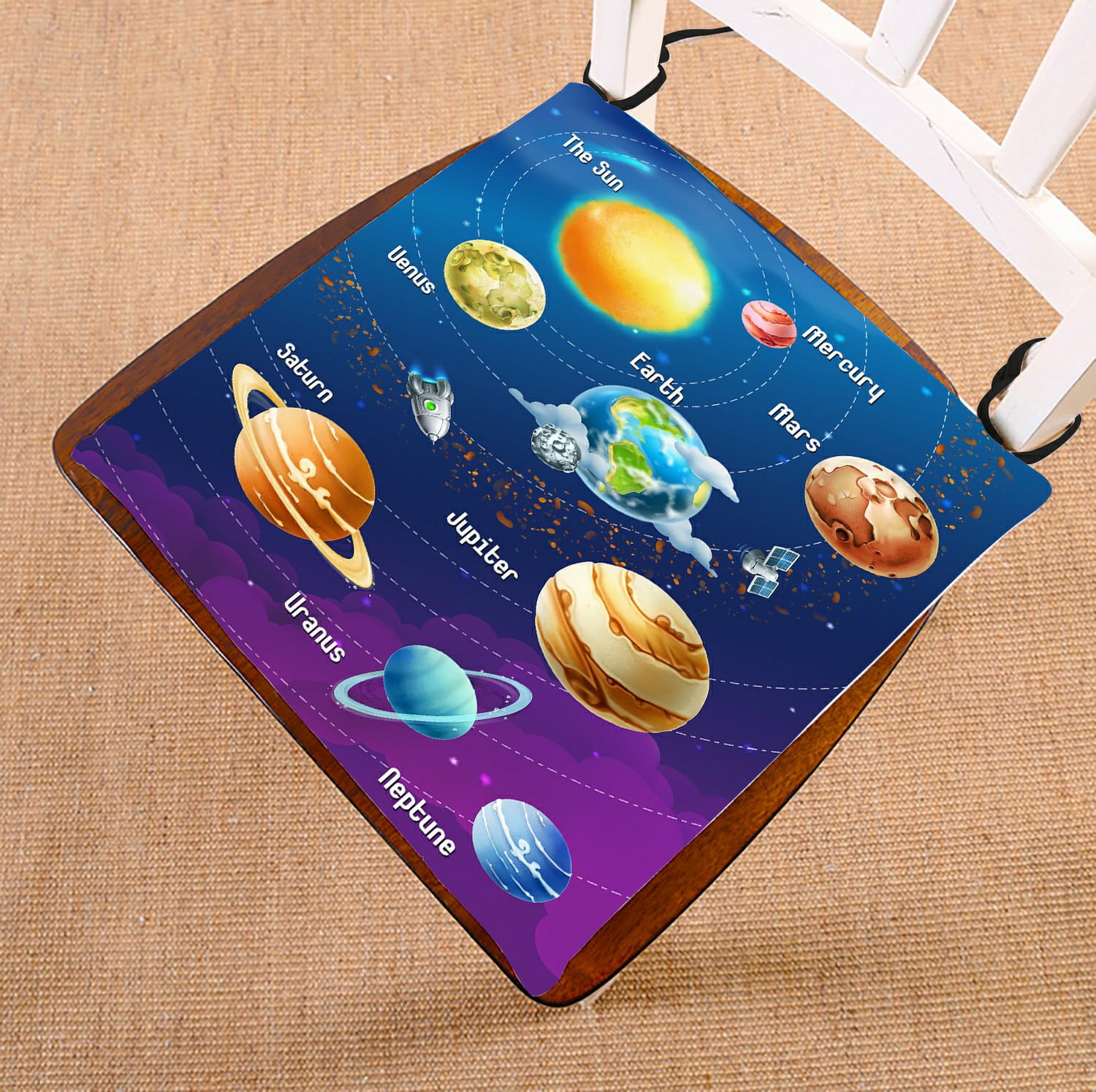 ECZJNT Solar system planets vertical seat pad chair pads seat cushion ...