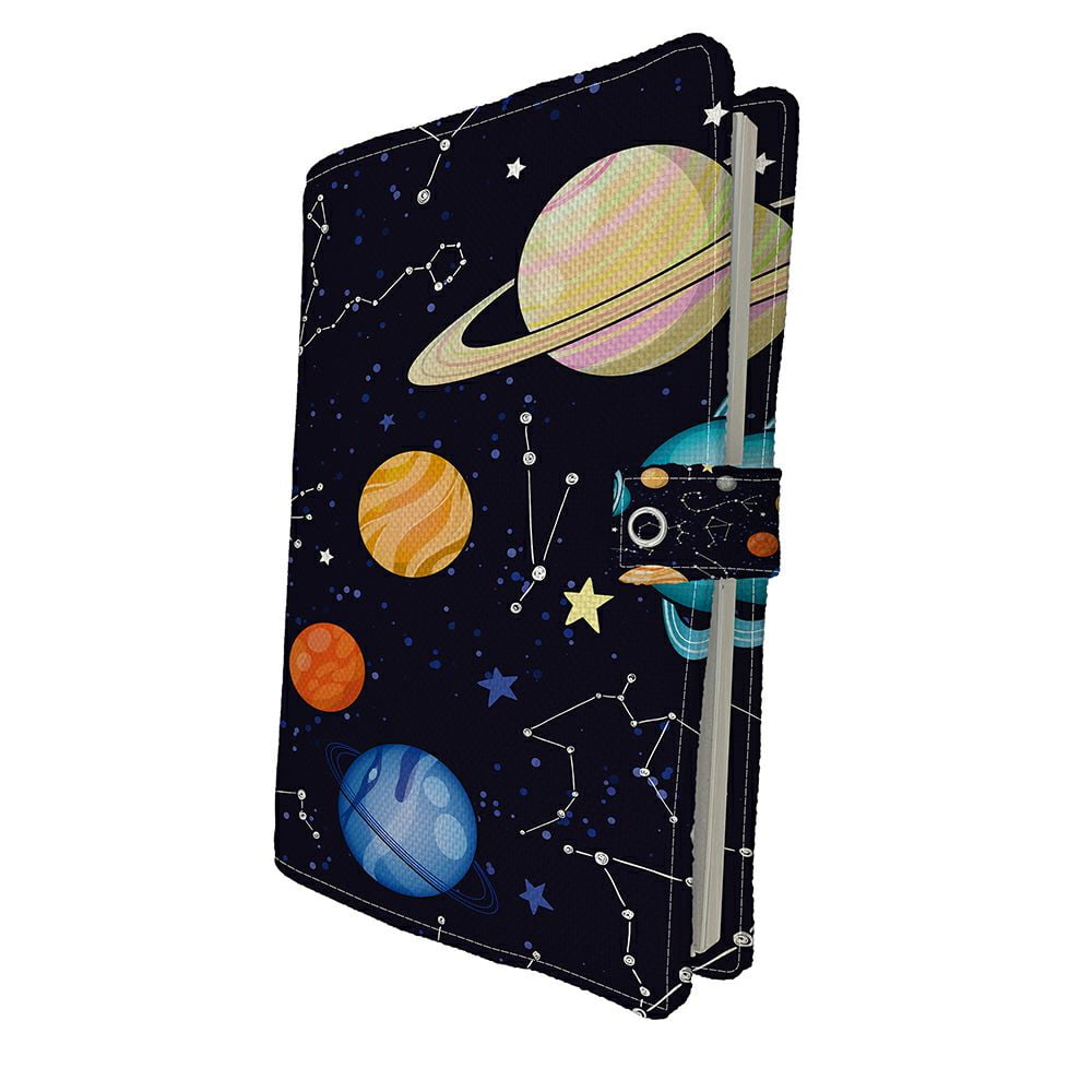 ECZJNT Space Planet Stars Zodiac Solar Book Cover Book Protector Book ...