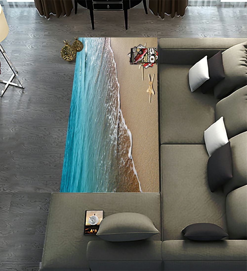 ECZJNT Starfish On A Beach Sand Runner Rug 3.3 x 10ft Long Area Rug ...