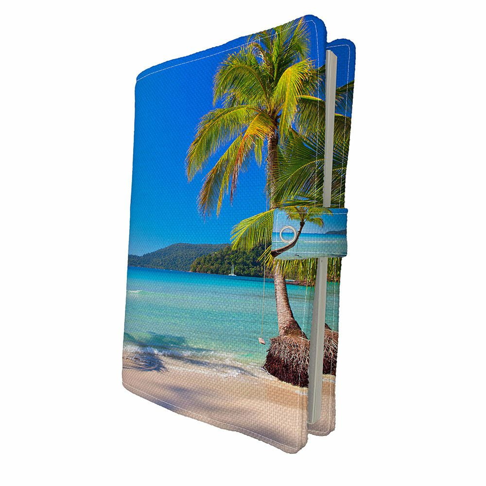 ECZJNT Sunny Tropical Beach Under Blue Sky Book Cover Book Protector ...