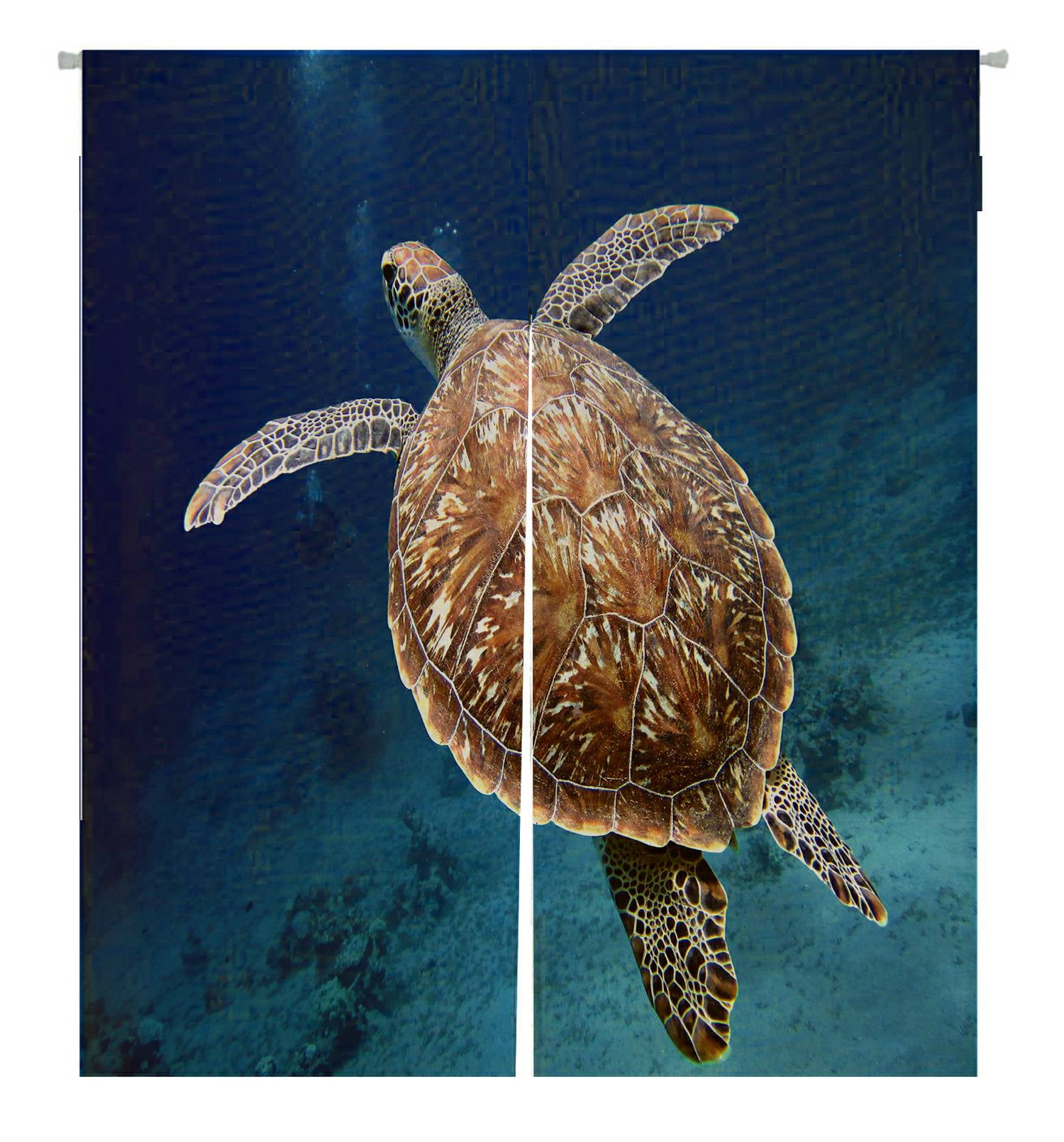 ECZJNT Swimming Turtle with Beautiful Shell Japanese Noren Curtain ...