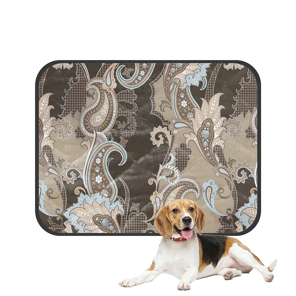 ECZJNT Textile Paisley Pattern In Beige Brown Peach Light Blue Colors ...