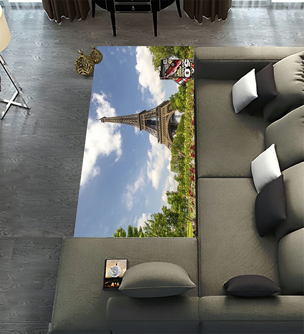 ECZJNT The Tower Flowers Runner Rug 4 x 12ft Long Area Rug Carpet for ...