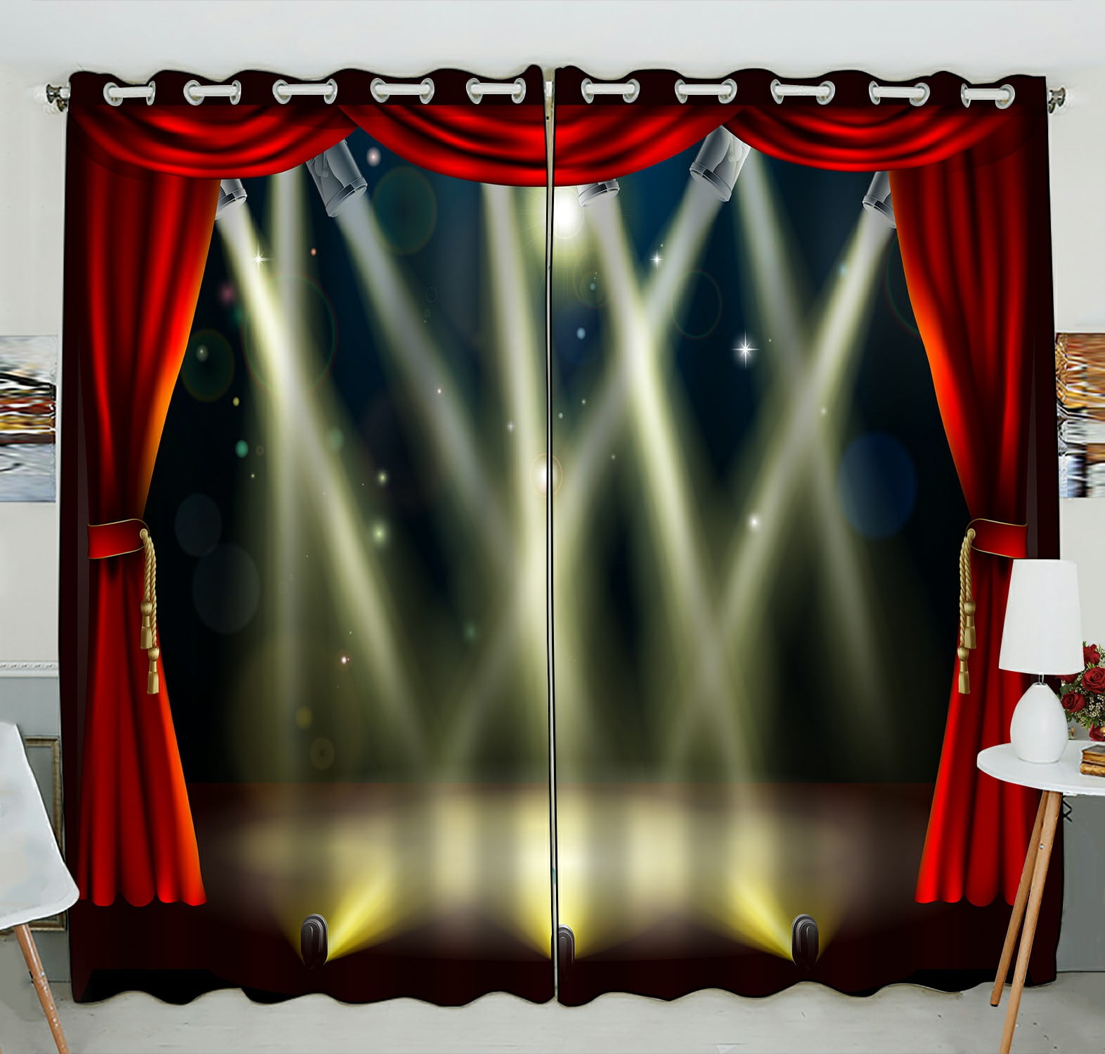 ECZJNT Theater Stage Stage Lights Spotlights Footlights Blackout Window ...