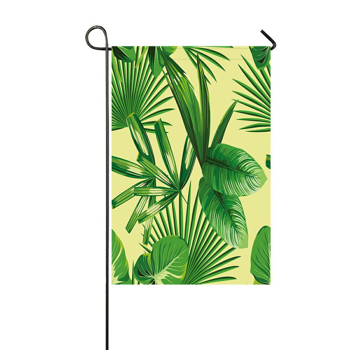 ECZJNT Tropic summer jungle plant tropical palm leaf branch Garden Flag ...
