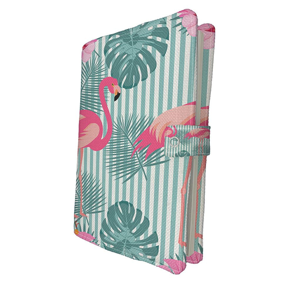 ECZJNT Tropical Exotic Pink Flamingos Palm Leaves Book Cover Book ...