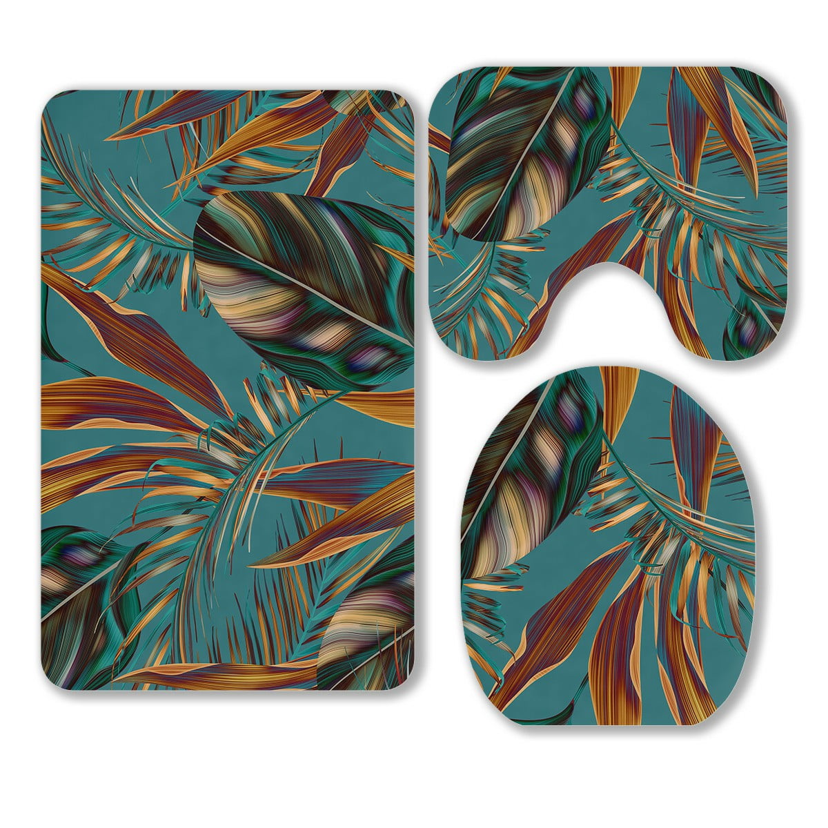 ECZJNT Tropical colorful leaves fashion floral Hawaiian style 3 Piece ...