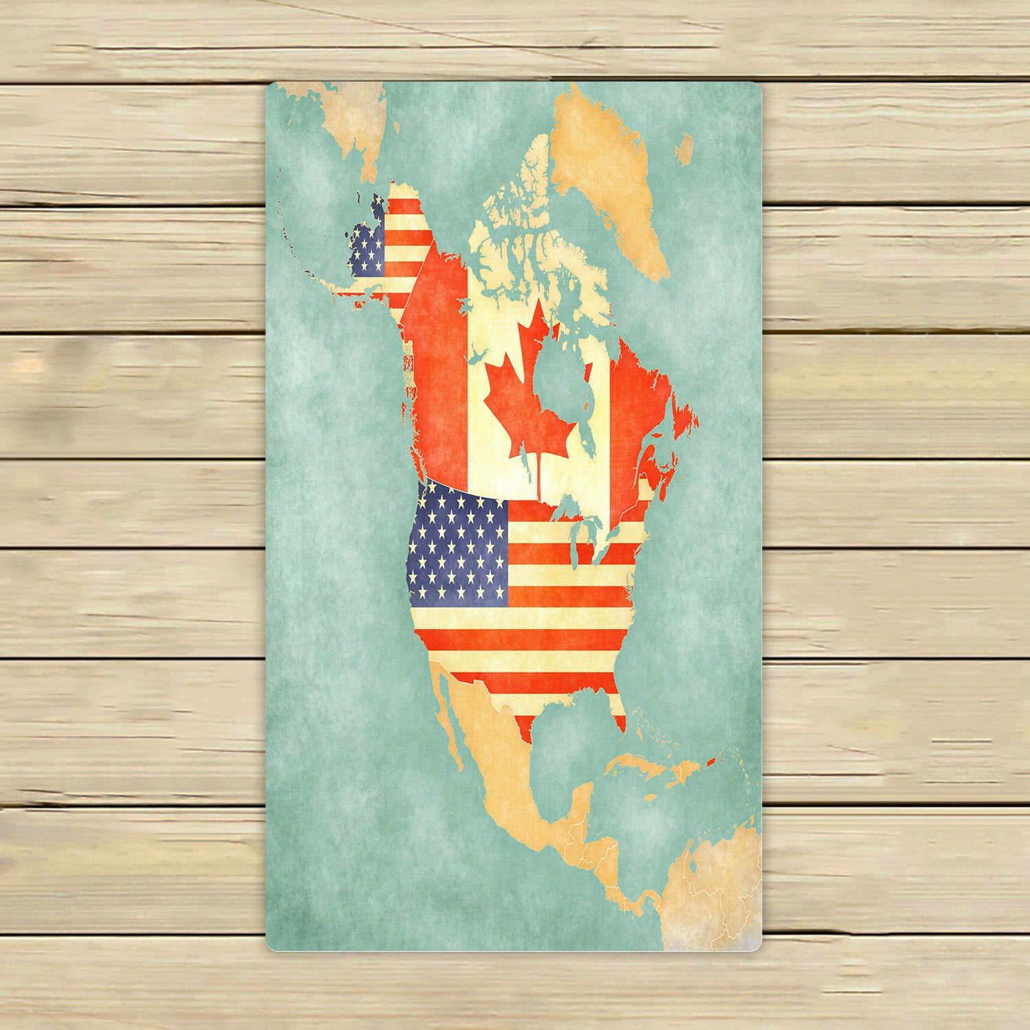 ECZJNT US Canada outline map North America Beach Bath Towels Shower ...