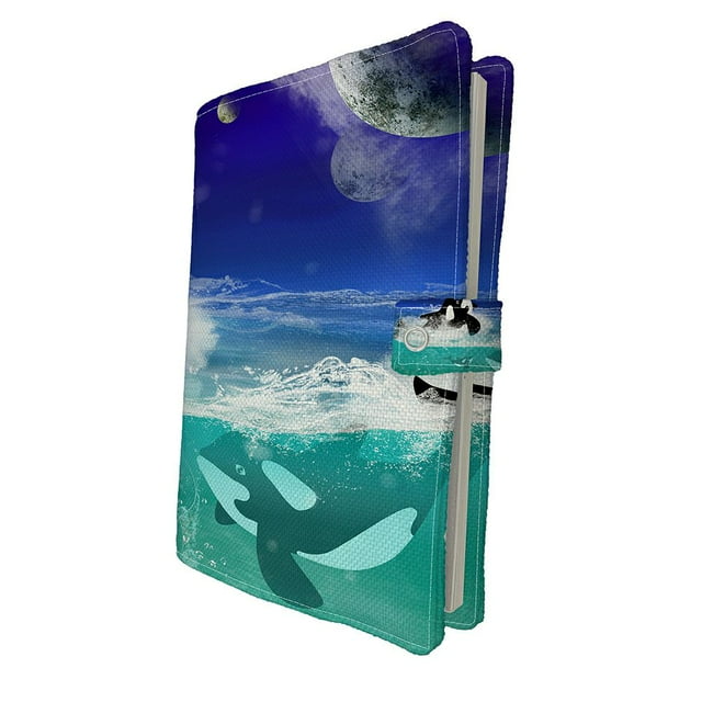ECZJNT Underwater Orcas Book Cover Book Protector Book Sleeve Book ...