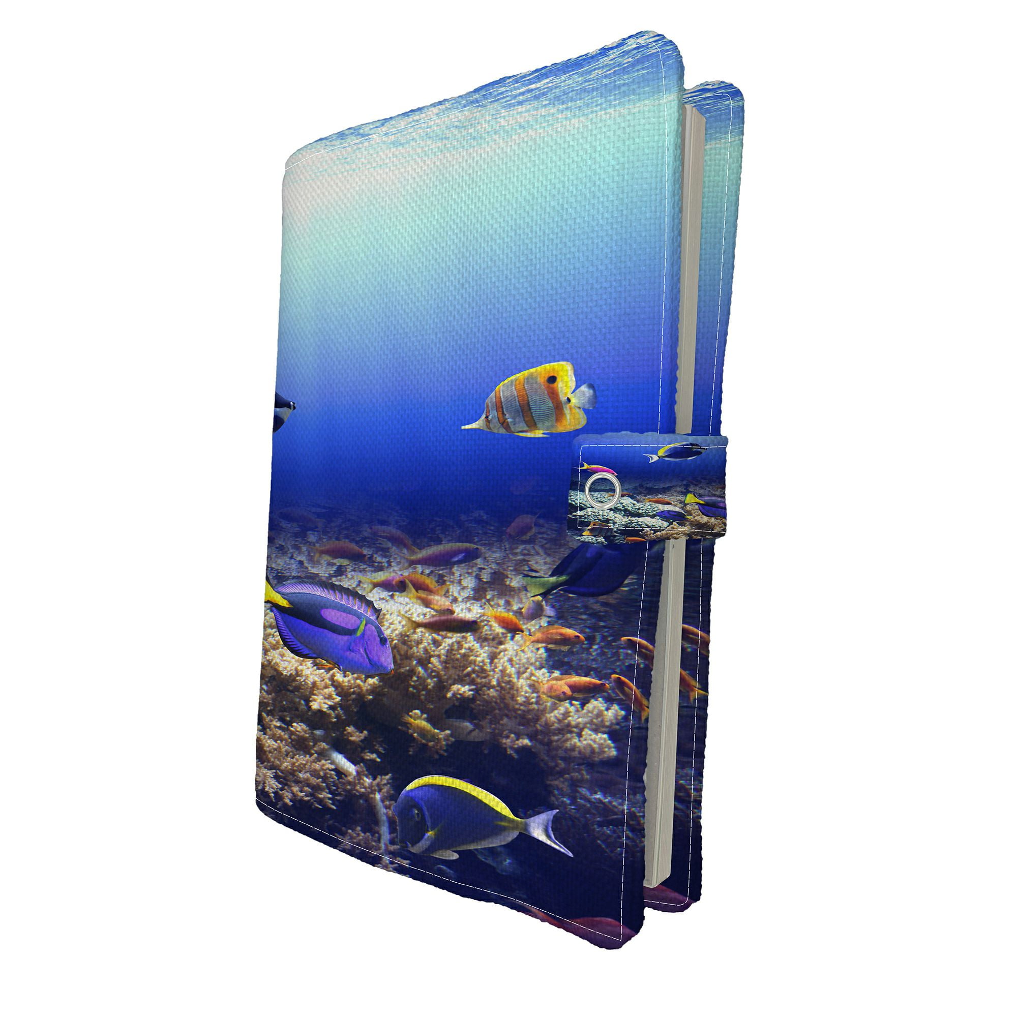 ECZJNT Underwater Scene Tropical Fish Book Cover Book Protector Book ...