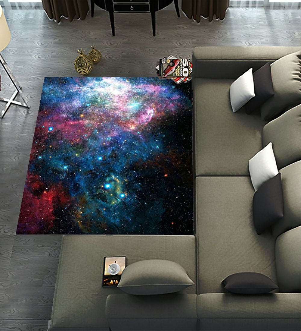 ECZJNT Universe Filled Stars Nebula Galaxy Area Rugs 2 x 3ft Floor ...