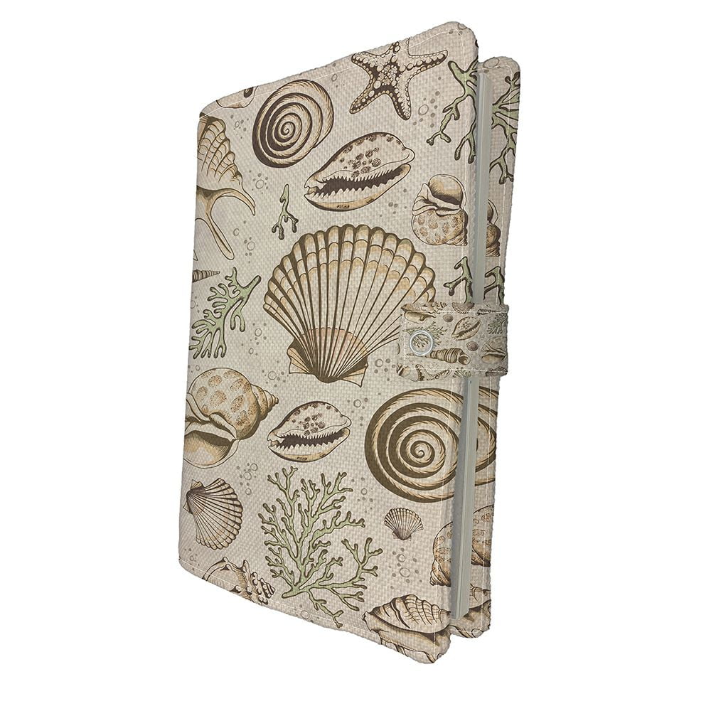 ECZJNT Vintage Seashells Corals Starfishes Marine Raster Book Cover ...
