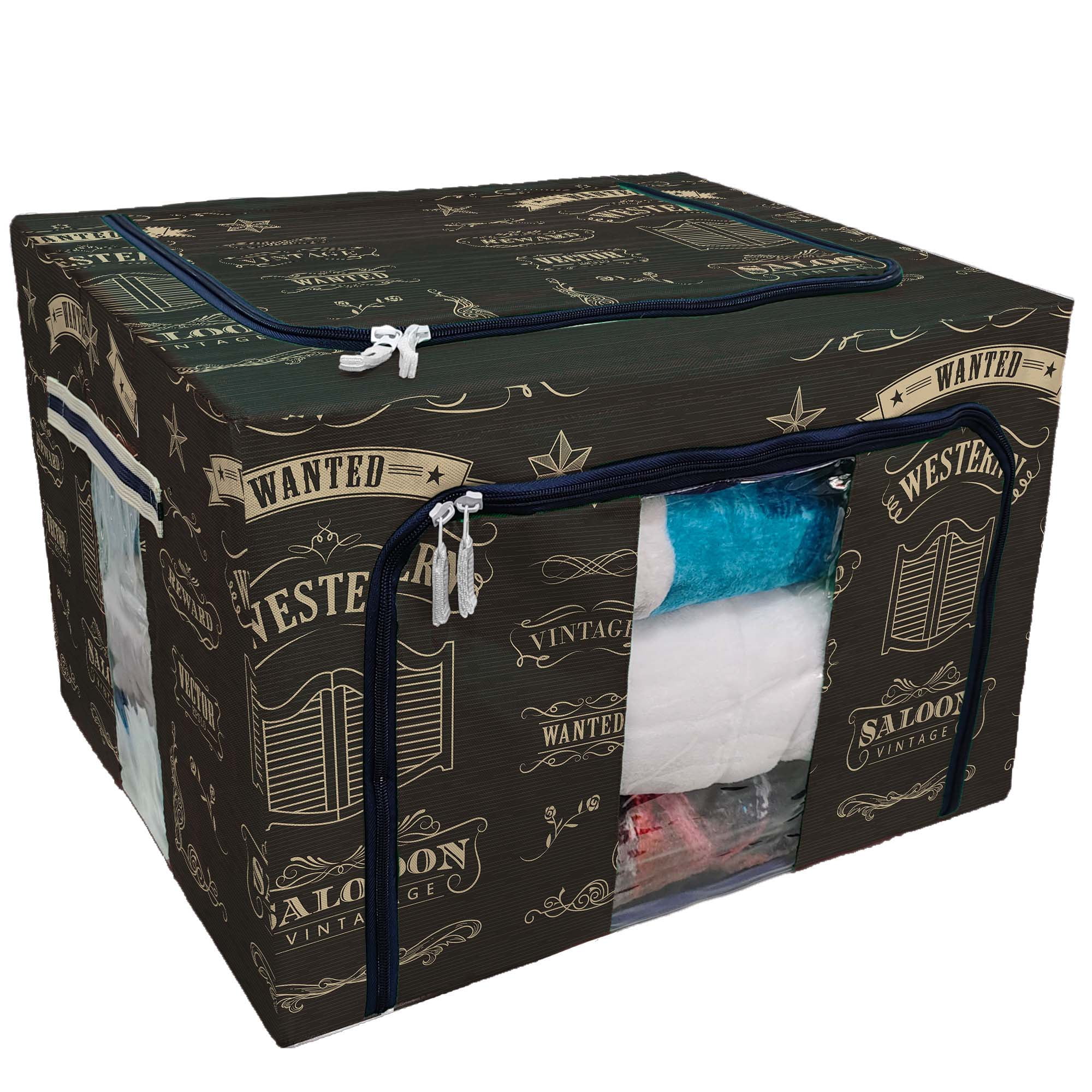 ECZJNT Western banners vintage badge Storage Bag Clear Window Storage ...