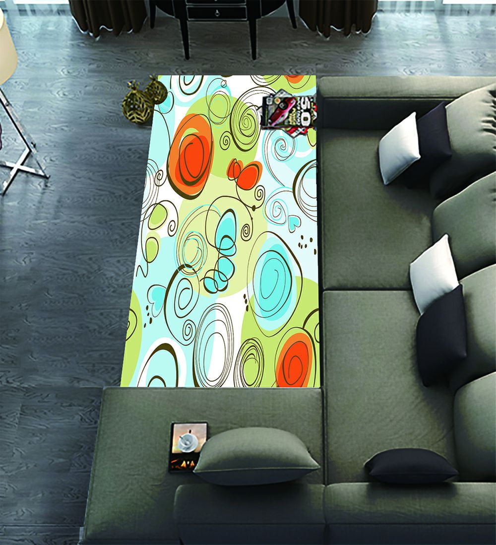 ECZJNT Whimsical Floral Runner Rug 4 x 12ft Long Area Rug Carpet for ...