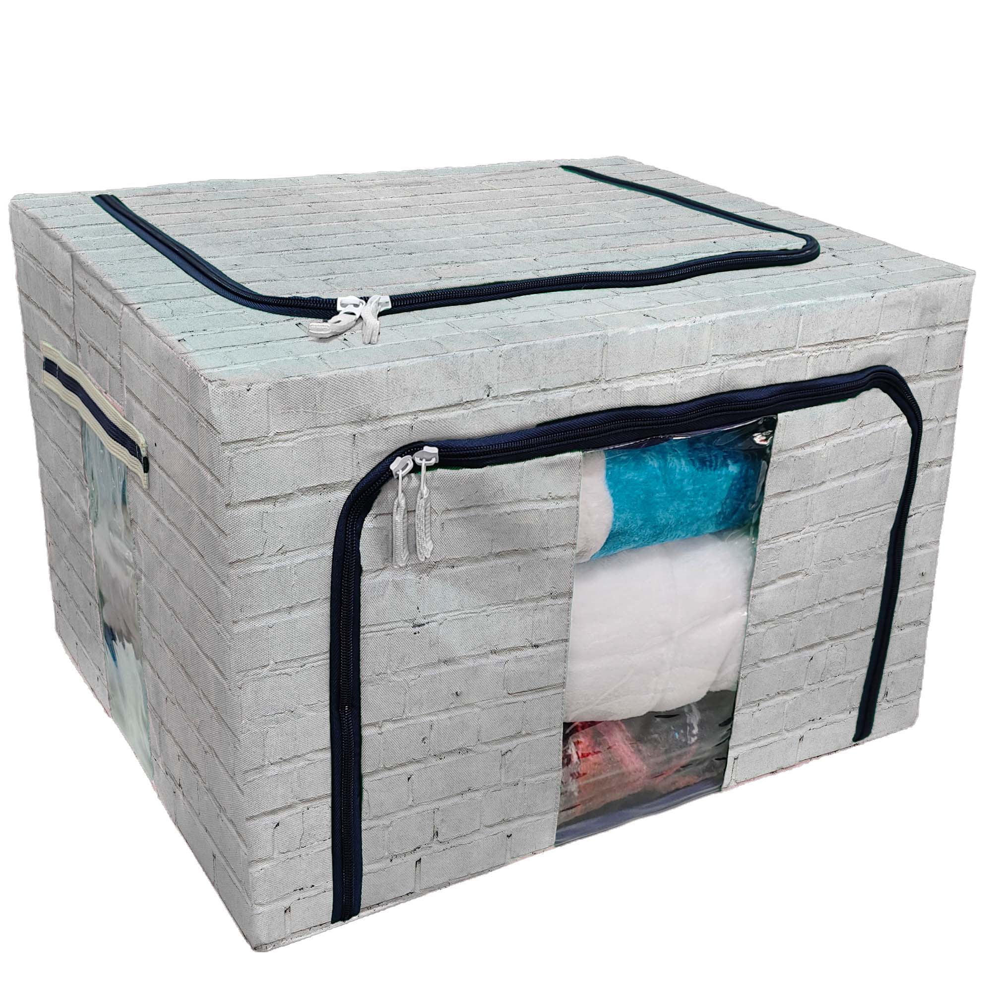 ECZJNT White brick Storage Bag Clear Window Storage Bins Boxes Large ...