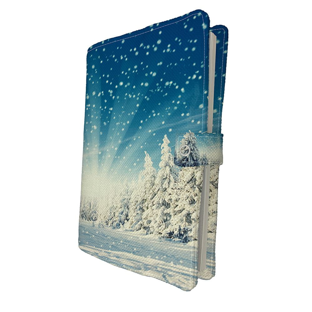 ECZJNT Winter Landscape Snowfall Sunlight Blue Sky Book Cover Book ...