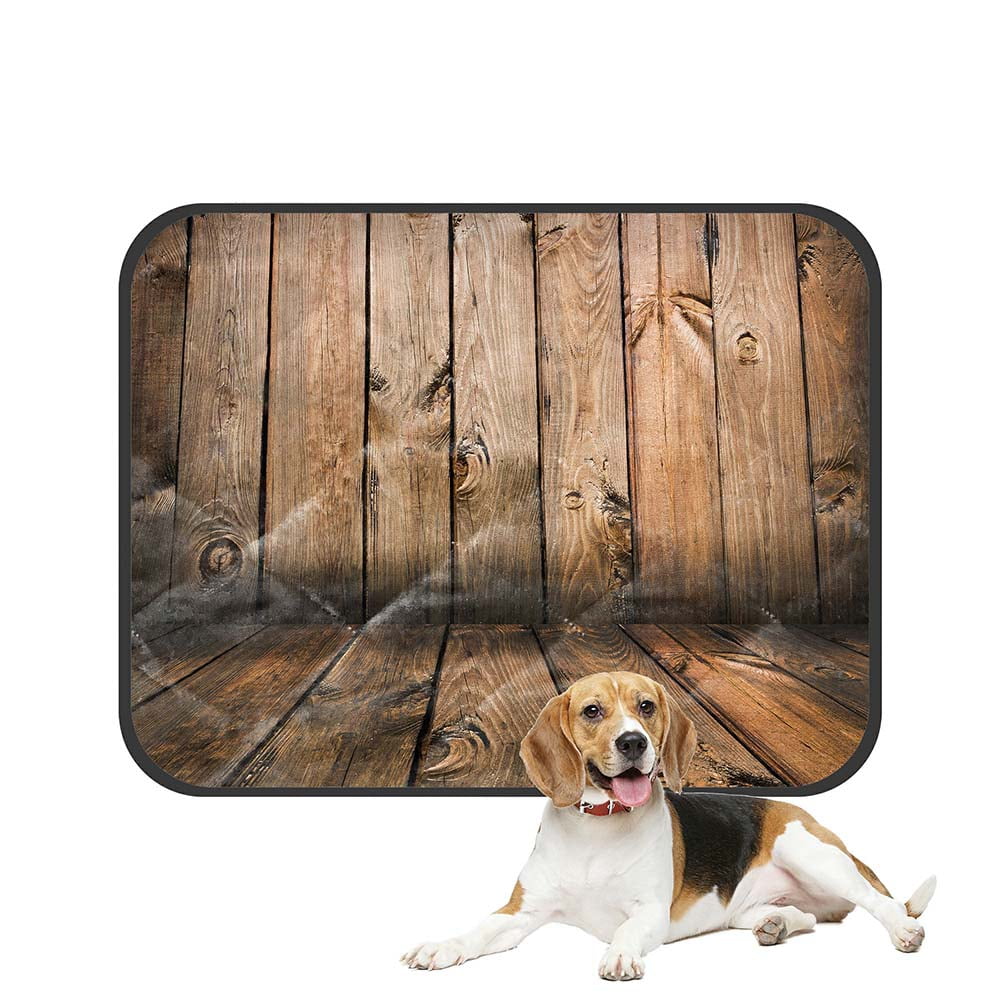 ECZJNT Wood Texture Old Panels Pet Dog Cat Bed Pee Pads Mat Cushion ...