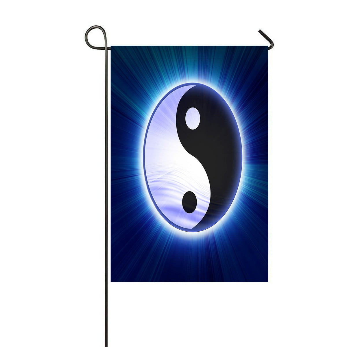 ECZJNT Yin yang symbol on a soft blue background Outdoor Flag Home ...