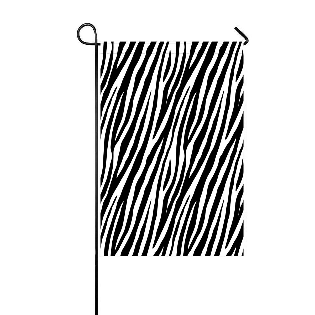 ECZJNT Zebra Skin Repeated Black White Colors Garden Flag Outdoor Flag ...