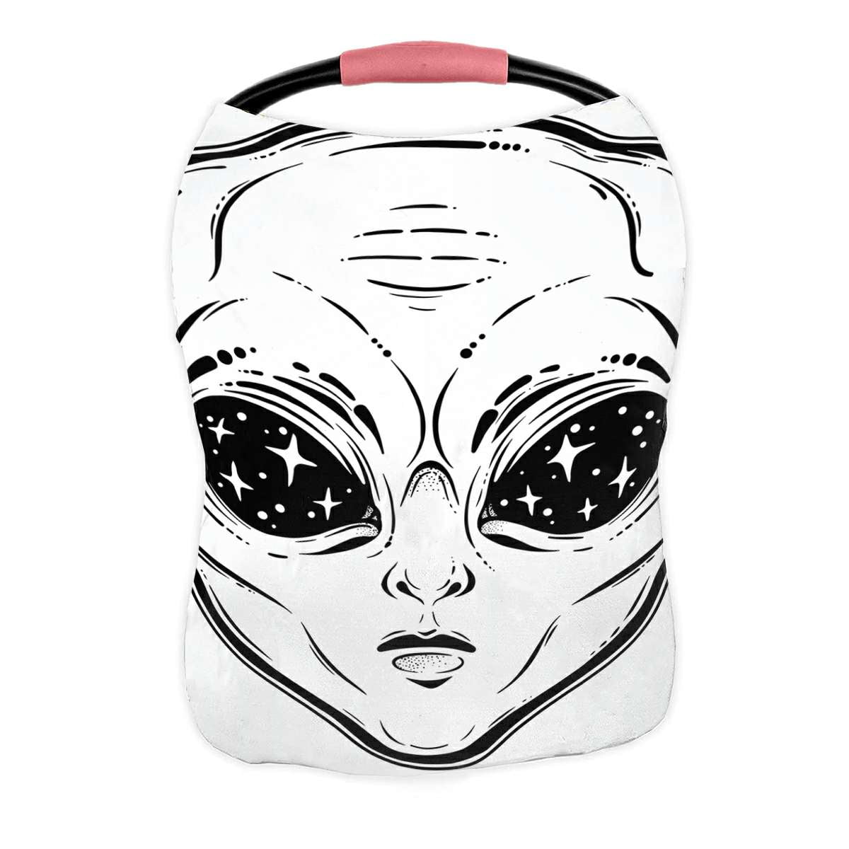 ECZJNT a Alien head with starry eyes with space inside Nursing Cover ...
