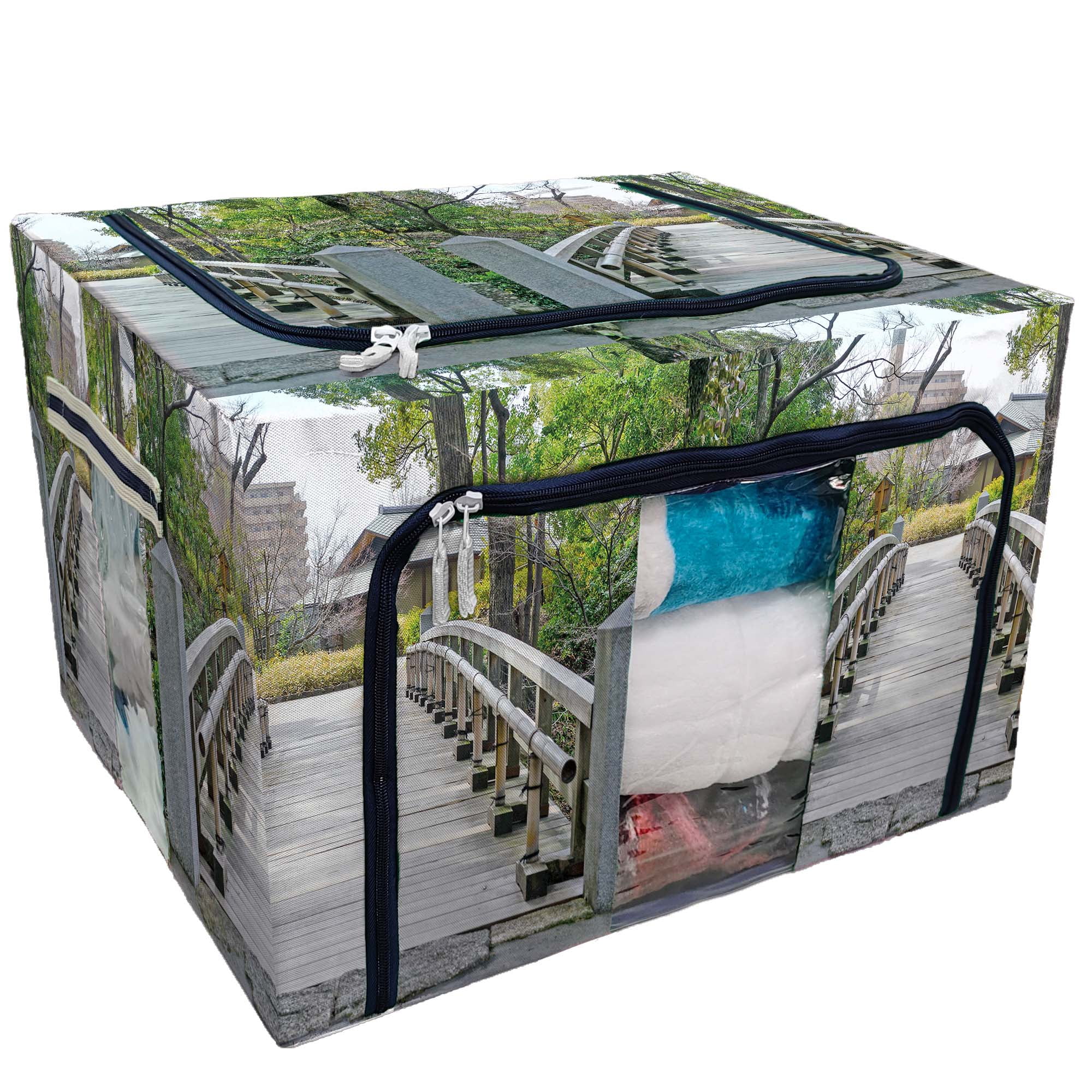 ECZJNT bridge park Storage Bag Clear Window Storage Bins Boxes Large ...