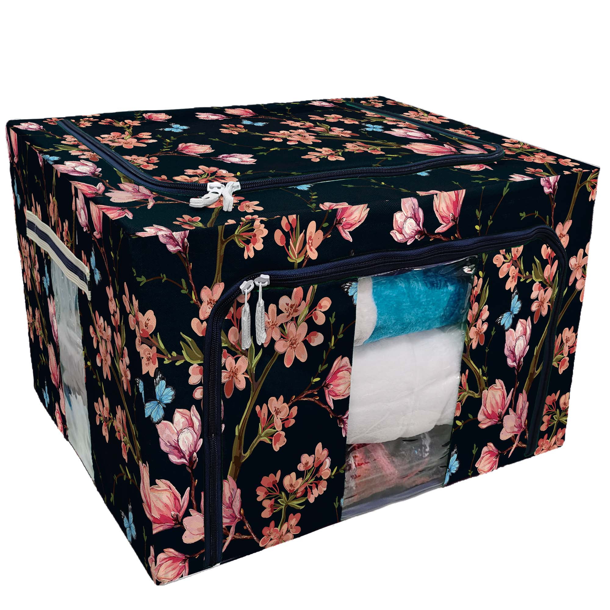 ECZJNT butterflies tropical japanese magnolia flowers Storage Bag Clear ...