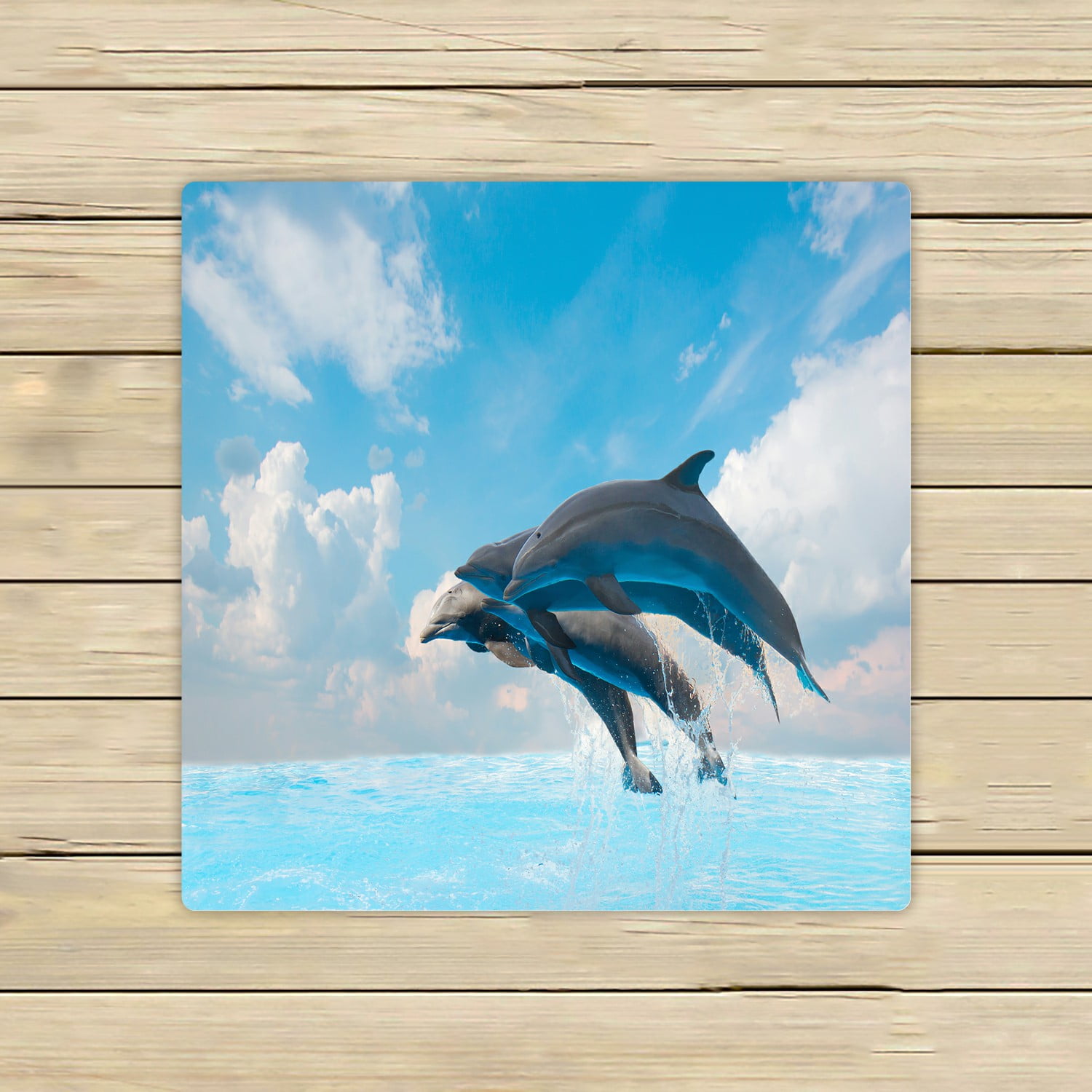ECZJNT group of jumping dolphins beautiful seascape Beach Bath Towels ...