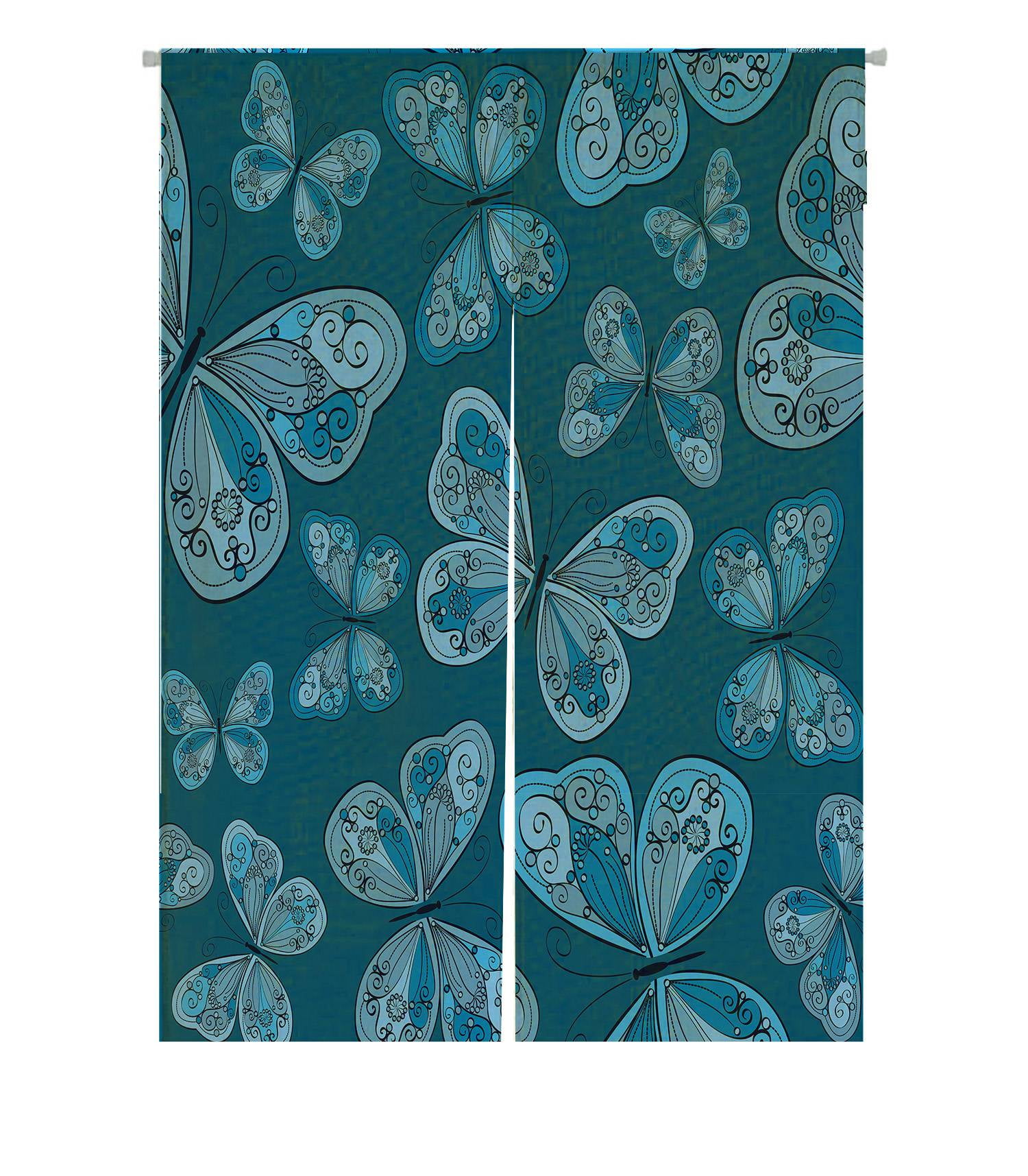 ECZJNT hand drawing butterflies Japanese Noren Curtain Doorway Door ...