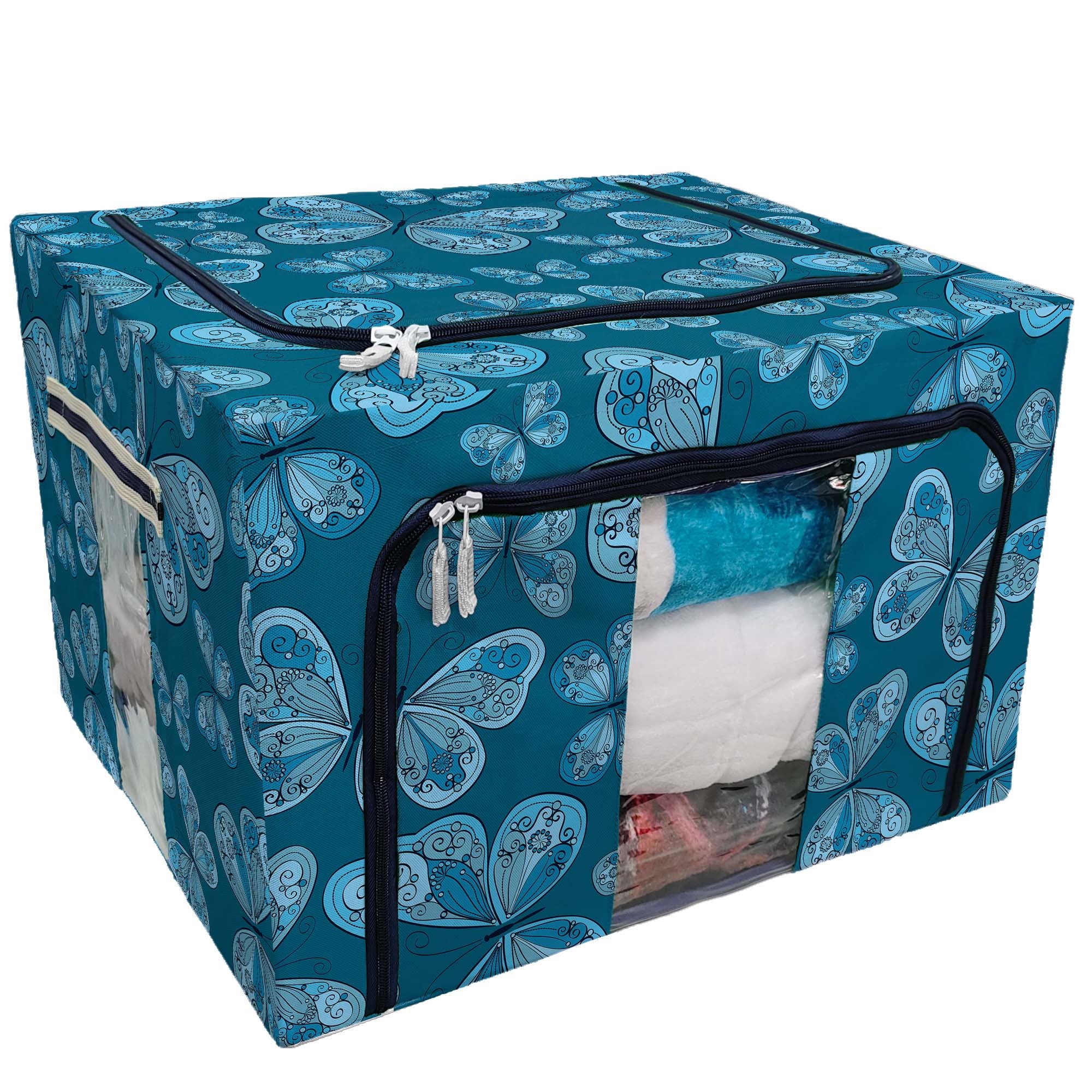 ECZJNT hand drawing butterflies Storage Bag Clear Window Storage Bins ...